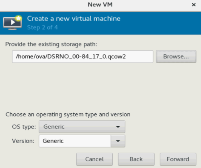 Create and Install DSR VMs through KVM GUI